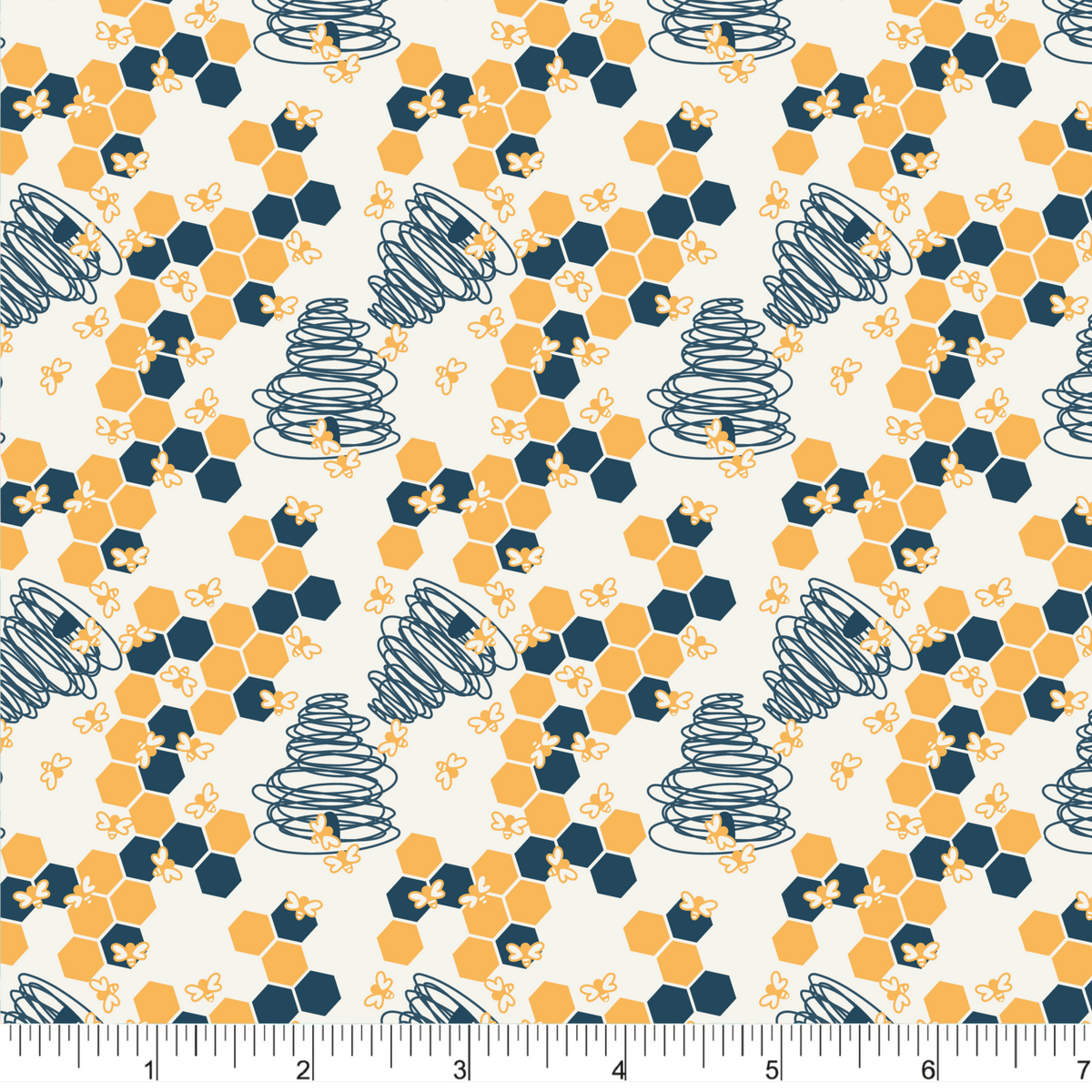 Phoebe Fabrics - Garden Thyme PH0235 Honey Bee – Quiltex Inc