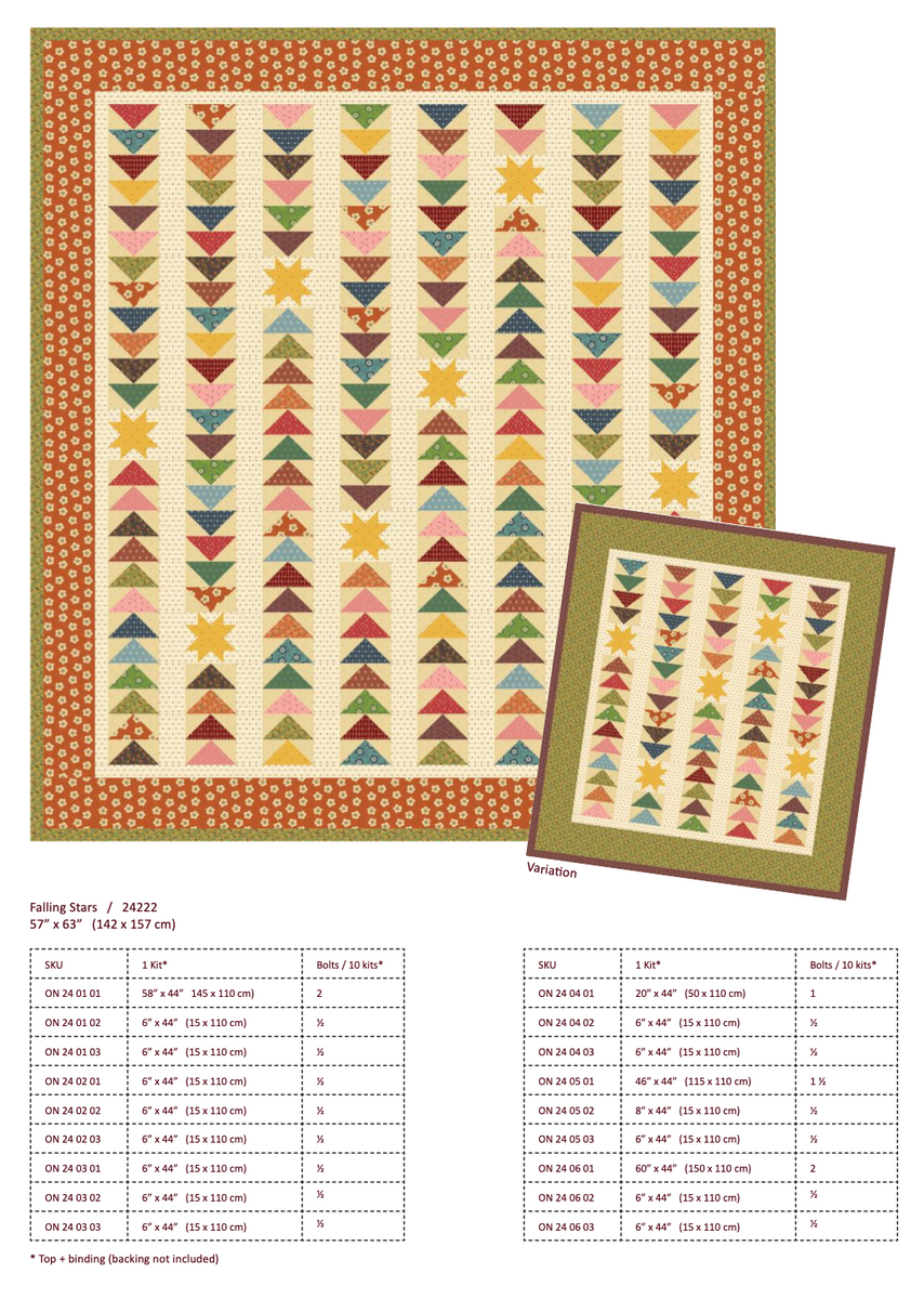 Falling Stars Quilt Pattern – Quiltex Inc