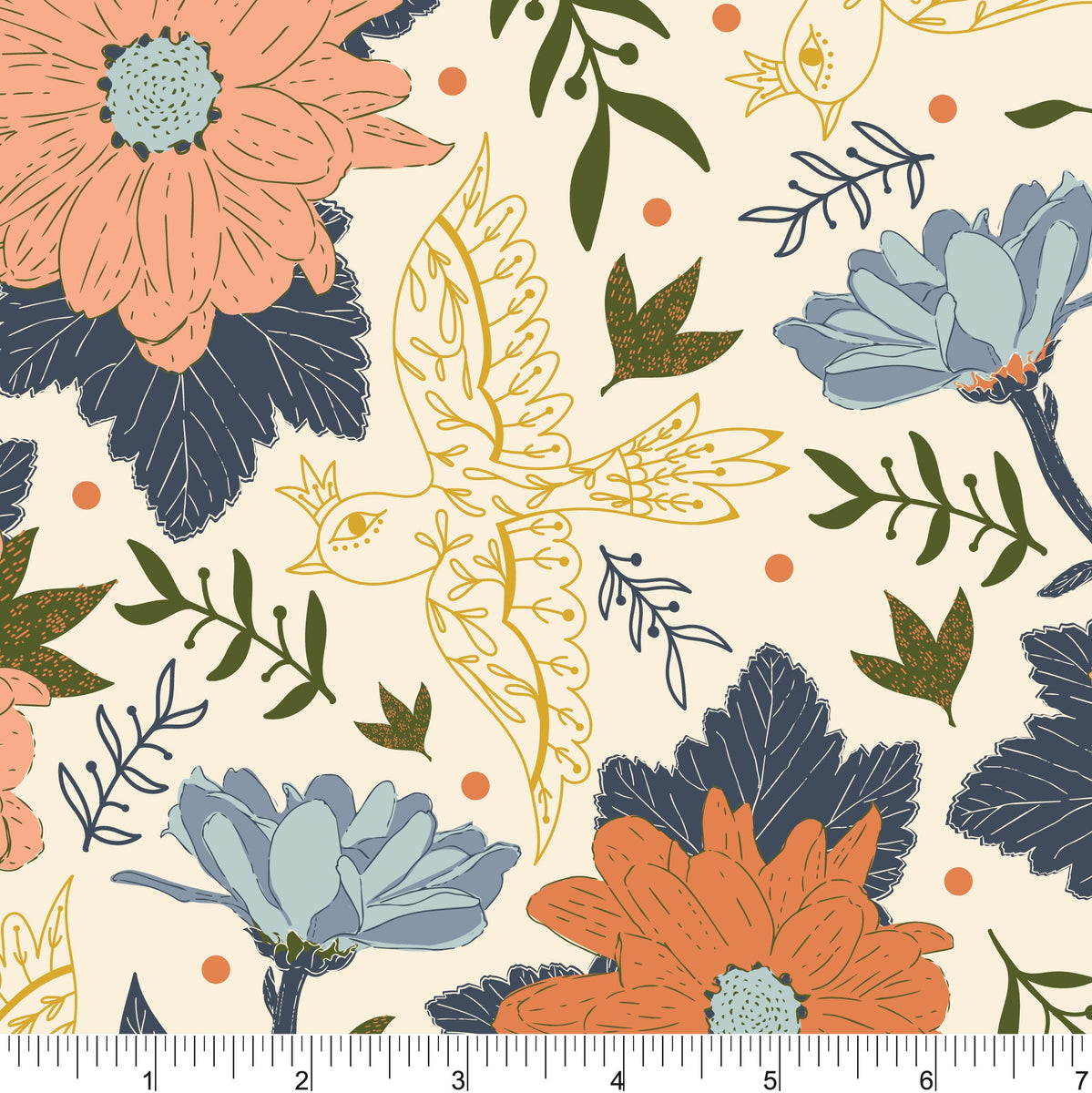 Phoebe Fabrics - Spring Promises PH0140 - Golden Flower Bed – Quiltex Inc