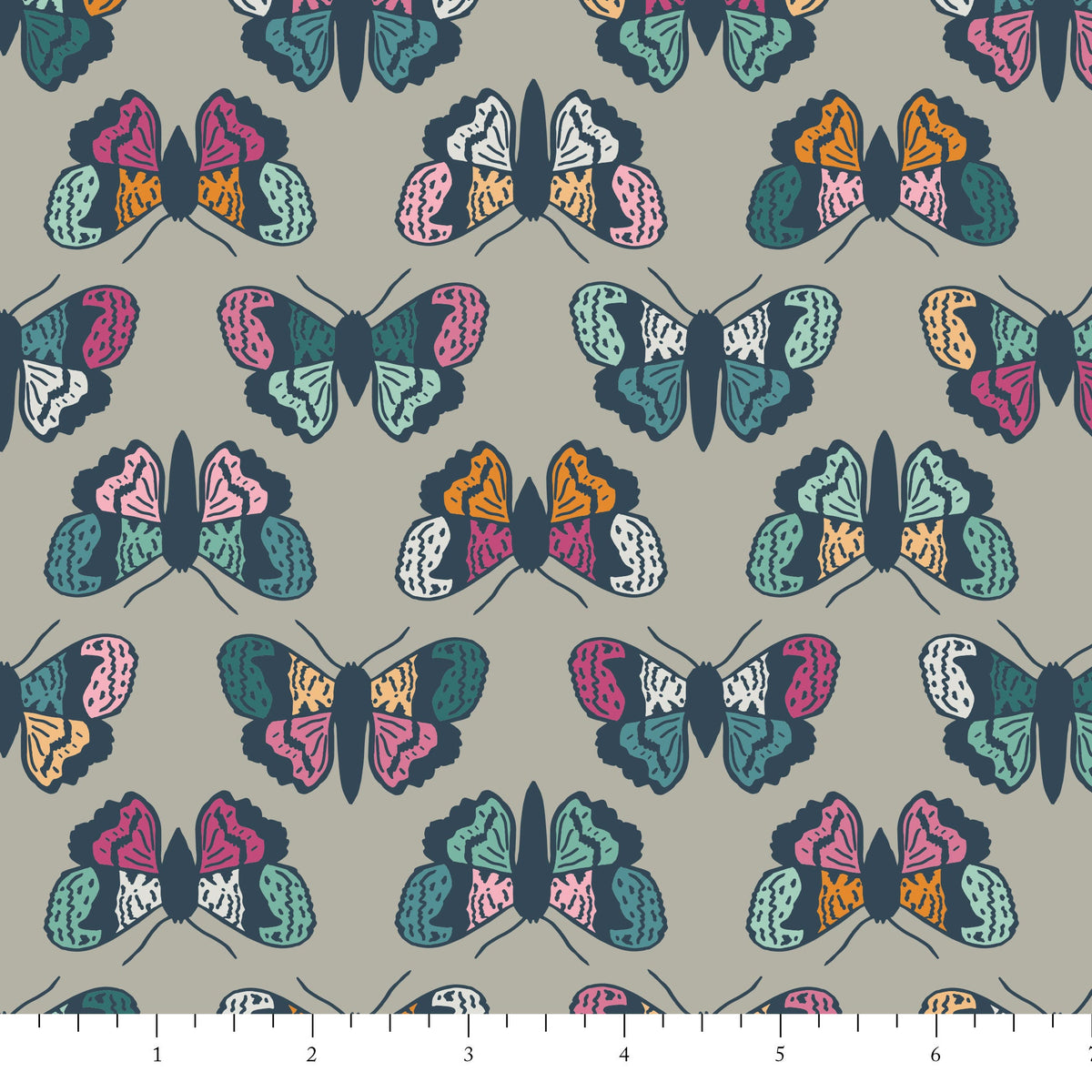 Phoebe Fabrics - Bird & Bloom PH0163 Moth Parade – Quiltex Inc